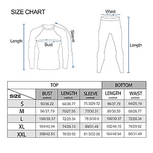 MEETWEE Thermal Underwear for Men, Winter Base Layer Set Tops & Long Johns Winter Ski Cold Weather Gear for Heat Retention Black