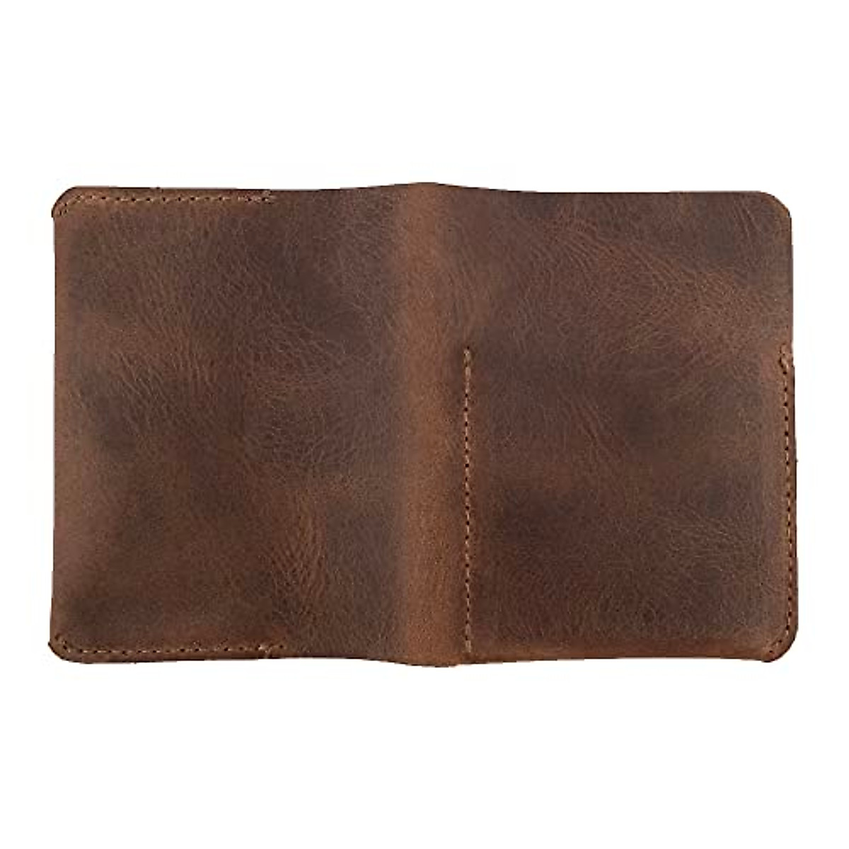 Hide & Drink, Leather Bifold Card Holder, Holds Up to 6 Cards/Organizer/Case/Wallet, Handmade Includes 101 Year Warranty :: Bourbon Brown