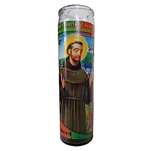 Saint Francis of Assisi (San Francisco de Assisi) Brown Pillar Devotional Candle