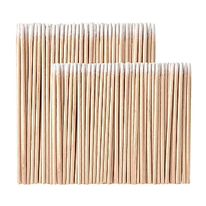 Whaline 400 Pieces Microblading Cotton Swab Tattoo Permanent Supplies Cotton Swabs Makeup Cosmetic Applicator Sticks, 2 Size