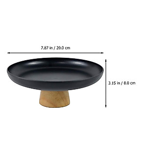Beaupretty Round Coffee Table Tray 1pc Cosmetic Storage Tray Finishing Tray Bamboo Small Item Earring Tray