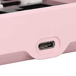 Naroote Modular Mechanical Gaming Keyboard, Wide Compatibility 61 Keys Mechanical Keyboard DIY Kit with ABS Shell RGB (Pink)