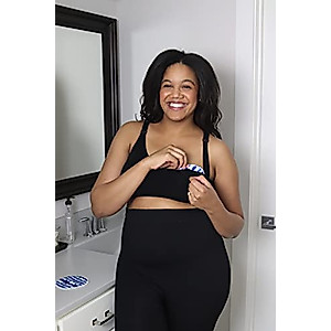 Bamboobies Women’s Nursing Pads, Reusable and Washable Overnight Pads, Leak-Proof Pads for Breastfeeding, Shibori Blue, 4 Pads