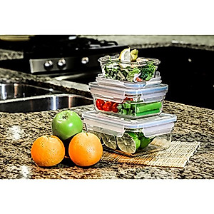 Glasslock 6-Piece Rectangle Oven Safe Container Set