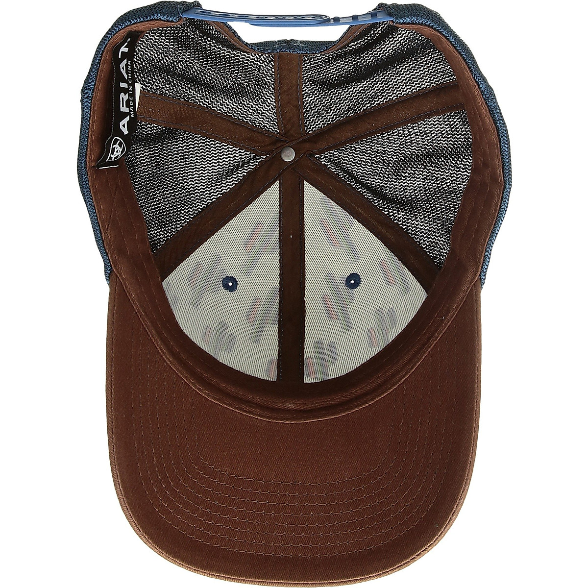 Ariat Women's Serape Cactus Mesh Snap Cap, White/Blue, One Size