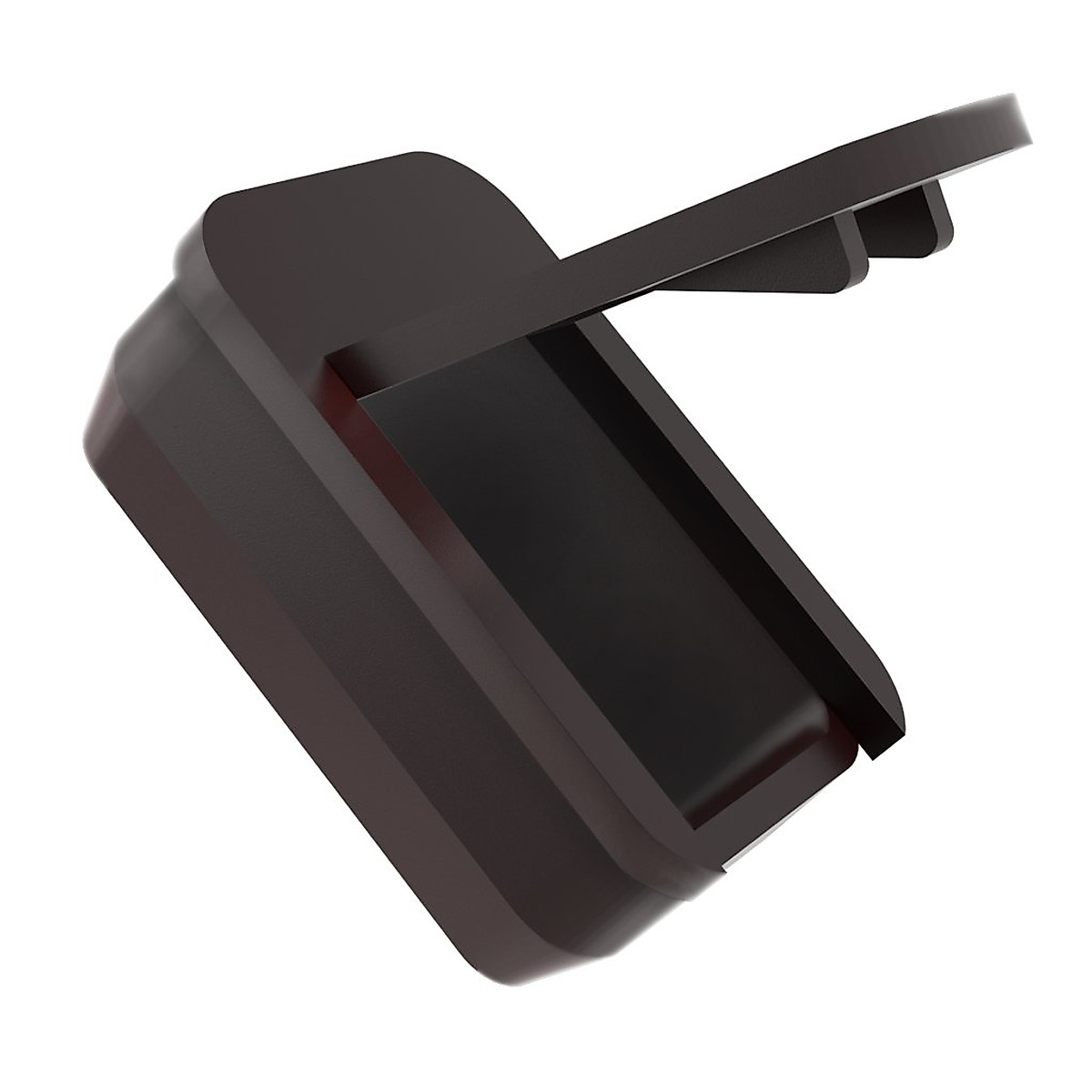 Rectangular Flip-Top Plugs - Rectangular Flip-Top Plug - For Cleartec 13/16" x 1-1/4" Tubes - Black PP MOCAP PRCF.8X1.2BLK (qty100)