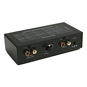 Technolink TC-750LC Audiophile RIAA Phono Preamp with Output Level Control, 85dB S/N; Black or Silver, Your Choice (Black w/ 1000mA Adaptor Upgrade)
