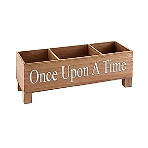 The Lakeside Collection Children's Storage - 3 Bin Toy Storage for Nursery or Bedroom - Brown