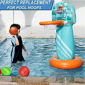 5 INCH PVC Mini Basketball for Indoor Basketball Mini Hoops, Soft 5" Rubber Small Repacement Basketball for Over Door Basketball Hoop Sets, Little Basketballs for Adults & Kids (3 PCS with Air Pump)