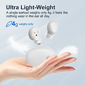 QCY T16 Mini Wireless Earbuds, QCC3040 Bluetooth 5.2 in-Ear Detection Headphones Light-Weight in Ear Headset Built-in 4 mics & CVC 8.0 for Clear Call, AptX Deep Bass Premium Sound Earphones, EQ, IPX5