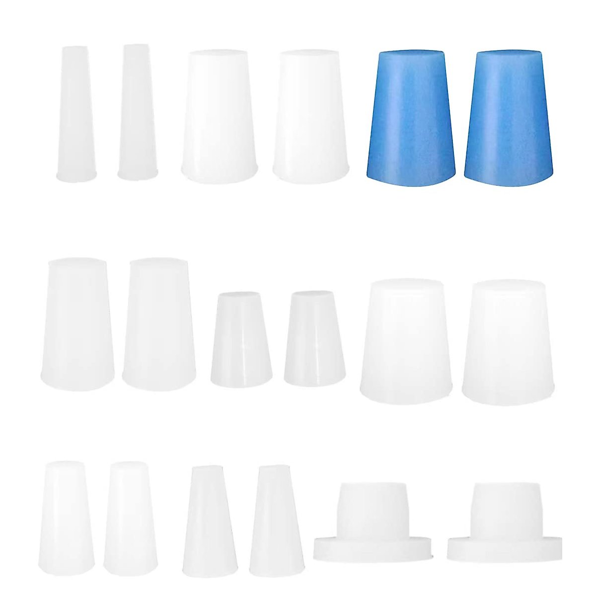 18 PCS（9PCS Sizes）Belly Button Plug ,Soft Tummy Tuck Belly Button Trainer Belly Button Shaper Silicone Plug, white