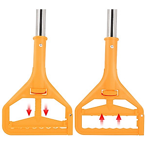 1 Pack 56-inch Quick Change Stainless Steel Mop Handles with Loop-End Mop Head for Home, Commercial and Industrial Use