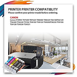 Victor 280xxl 281xxlInk Cartridges Replacement for Canon 280 281 PGI-280XXL CLI-281XXL PIXMA TS6220 TS8120 TS8220 TS9520 TS9521 Printer (5 Colors Packing), 280XXL/281XXL, 2Black/Cyan/Magenta/Yellow