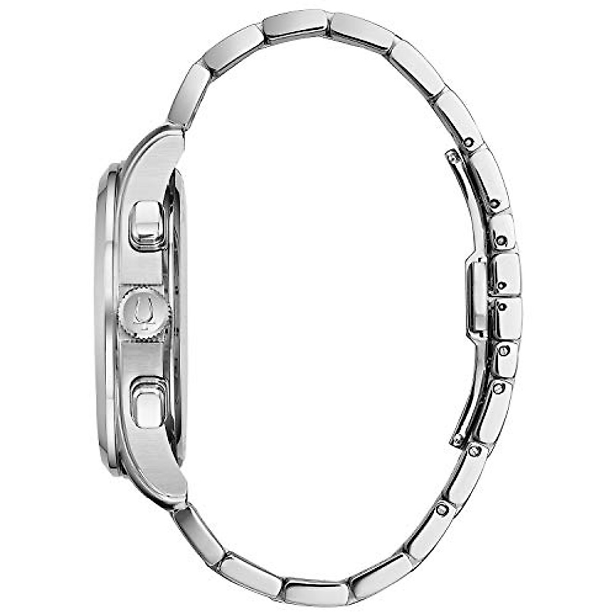 Bulova Men's Classic Wilton 3-Hand 21-Jewel Watch, 60 Hour Power Reserve, Luminous Hands, Open Aperture, Roman Numeral Markers Domed Sapphire Crystal, 43mm, Stainless Steel/Black Dial