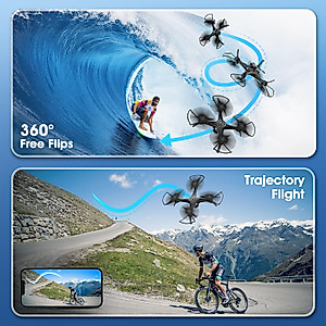 ATTOP FPV Drone with Camera for Adults/Kids/Beginners, Total 30 Mins Flight time FPV Drones, 120°Wide View, Easy Control with Remote/App/Voice/Gesture/Gravity, 1 Key Operation, Boys & Girls Toy Drone, CPSIA Certified