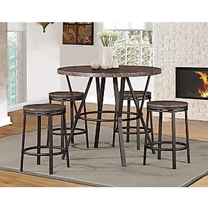 Milton Greens Stars Nicole 5-Piece Counter Height Table BROWN