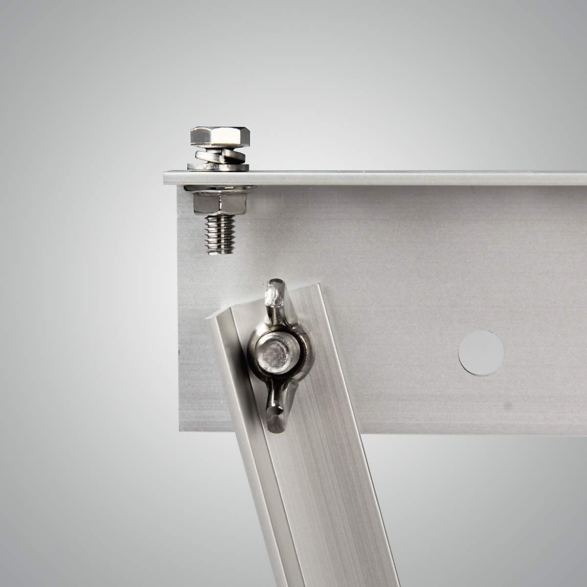 LBG Products 28" Solar Panel Mounting Rack Bracket with Foldable Tilt Legs,Roof, RV,Motorhome and Any Flat Surface Off Grid (28 inch Length)