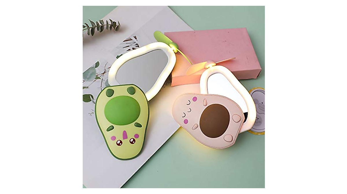 Dft Portable Avocado Shape Handheld Mini Air Cooler Fan with Fill Light ...
