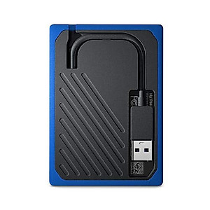 WD - 1TB My Passport Go Portable SSD + 64GB easystore USB Flash Drive Bundle - Black with Cobalt Trim WDBMCG0010BBT-WEBB