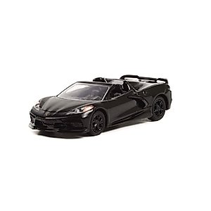 2021 Chevy Corvette C8 Stingray Convertible, Black - Greenlight 28090D/48-1/64 Scale Diecast Car