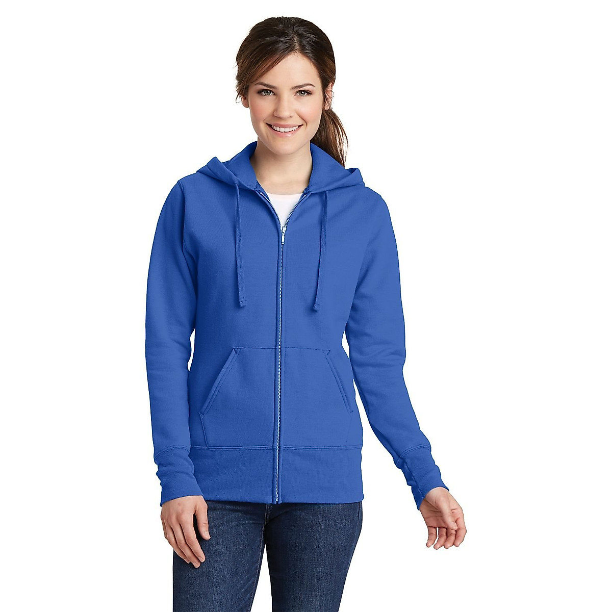 Port & Company Ladies Fleece Pullover Hooded Sweatshirt Royal