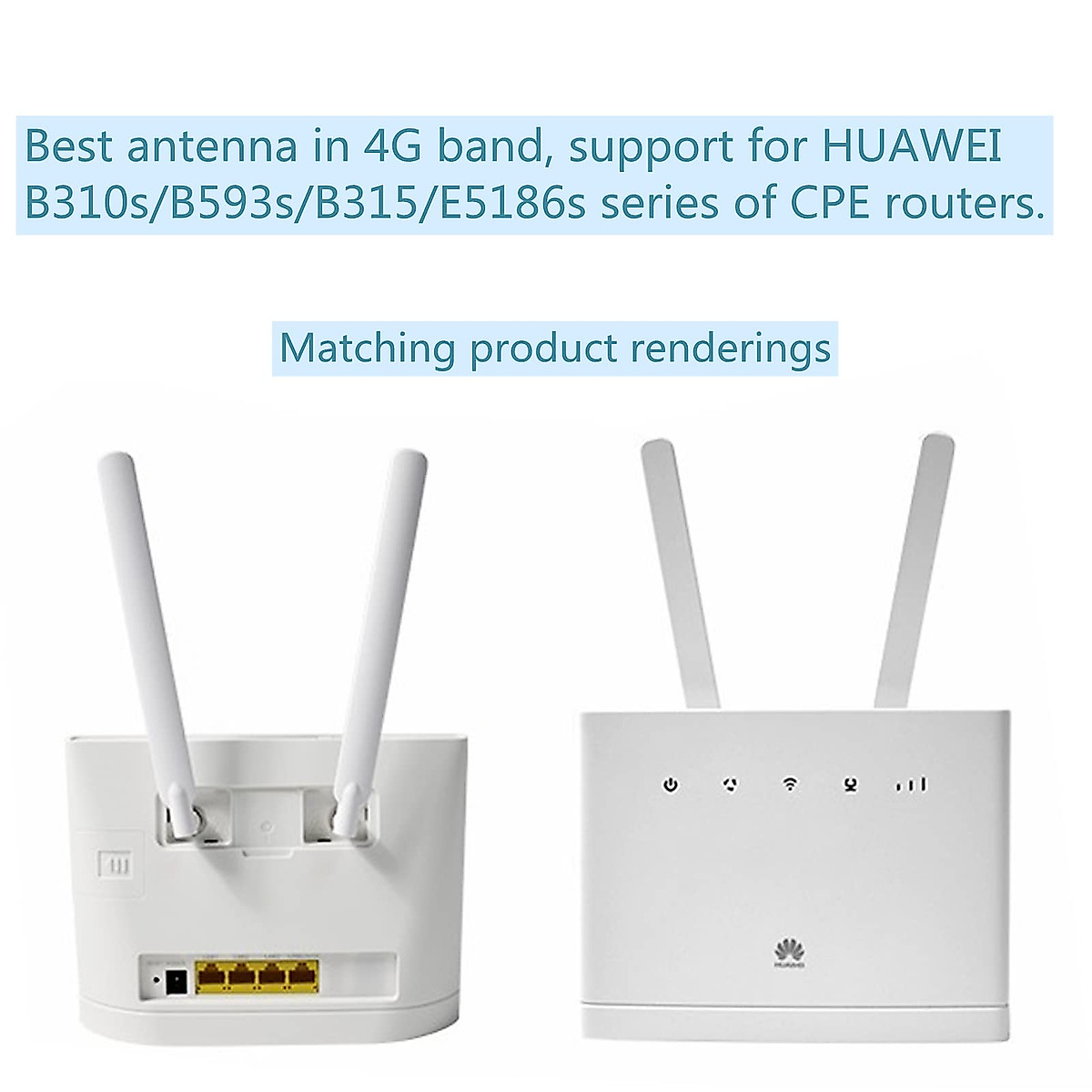 Yoidesu 2PCS Router Antenna,2X 5dBi 4G LTE Antenna, Gain Antenna with SMA Connector, Antenna, Antenna for Huawei B310/B593/B315s/E5186s CPE Router