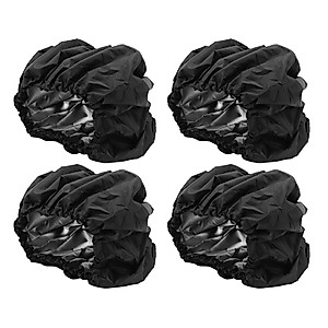 4 Pcs/Set Stroller Wheel Covers Black Wheelchair Tire Protector for Child Kid Baby Stroller Jogger Wheels Covers(L)