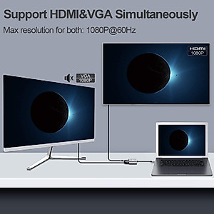 USB C to 4K HDMI VGA Adapter CLDAY 4-in-1 Hub USB 3.0 OTG Charging Power PD Port Compatible for MacBook Pro/Dell XPS/Samsung Galaxy…