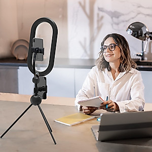 Ring Light with Stand and Phone Holder, 14" Selfie Lights 77" Tall Tripod with Remote Compatible with iPhone Phone LED Halo Standing Lighting for Makeup TikTok YouTube Camera Photography Zoom Videos