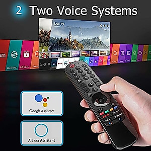 AZMKIMI Remote Control Replacement for LG MR22GA MR21GA Magic Smart TV LCD LED 3D HDTV Most 2021 2022 TVs Smart TVs (Voice Search)