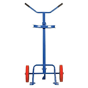 Vestil DBT-1200-P Steel Drum Truck with Y Handle, Poly-On-Steel Wheels, 800 lbs Load Capacity, 60" Length X 29" Width