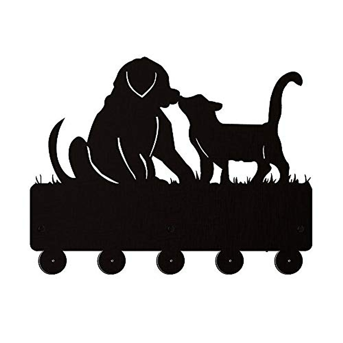 Dog and Cat Design Key Hook Wall Hanger Heavy Duty Clothes Handbag Coat Dog Leash Holder Key Holder Rack for Animals Owner