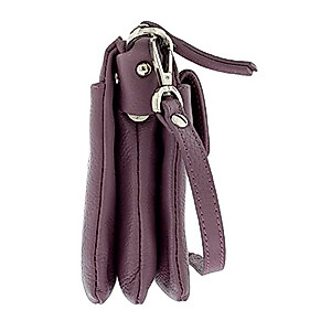 Pierre Cardin Lavender Leather Small Clutch Crossbody Bag for womens