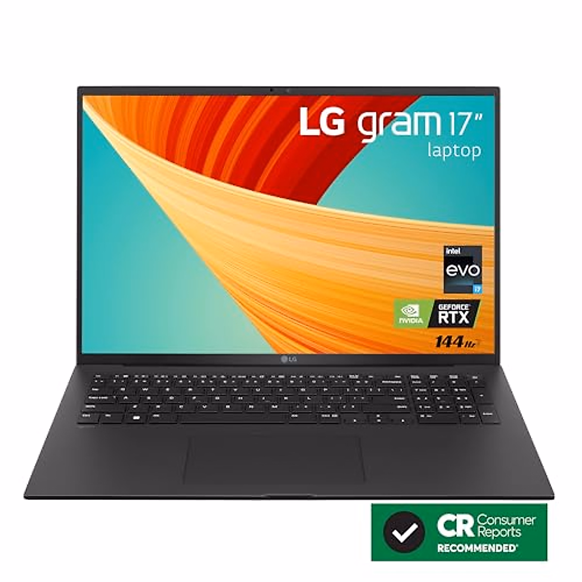 LG gram 17” Lightweight Laptop, Intel 13th Gen Core i7 Evo Platform, Windows 11 Home, NVIDIA RTX3050 4GB GPU, 32GB RAM, 2TB SSD, Black
