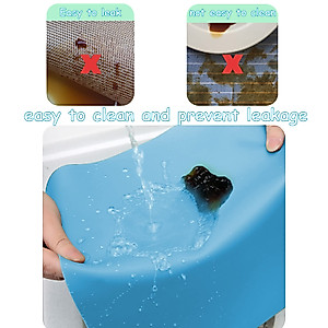 Silicone Placemats for Kids, Baby Placemats, Non-Slip Stain Resistant Portable Food Mats for Kid Toddler, Lightweight Reusable Children Table Mats, 2 Pack, Dark Gray