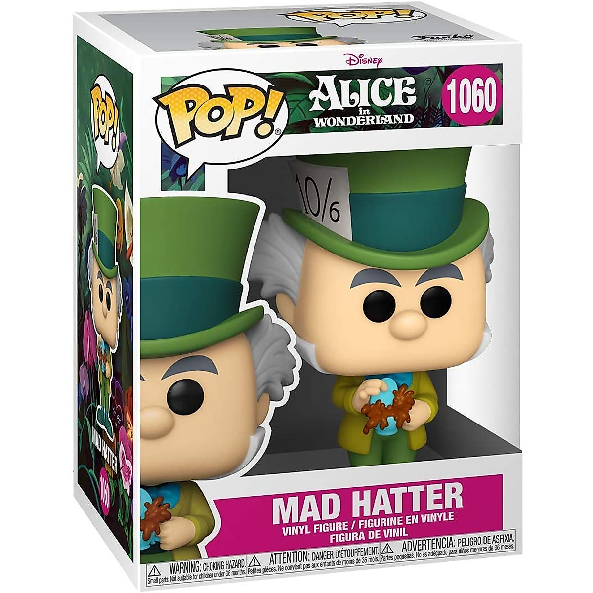 POP Disney: Alice in Wonderland 70th - Mad Hatter Funko Pop! Vinyl Figure (Bundled with Compatible Pop Box Protector Case) Multicolor 3.75 inches