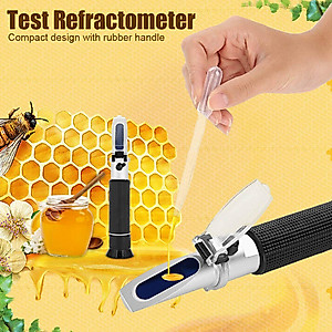TEUOPIOE 58~92% Wort Specific Gravity Refractometer Beer Fruit Juice Wine Sugar Test