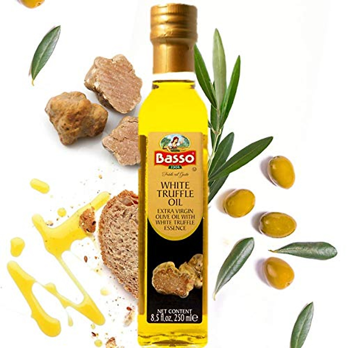 White Truffle Oil | LARGE SIZE 8.5oz (250 ml) | High Concentrate | Great for Pasta, Pizza, Risotto, or any of your favorite recipes. (8.5 Fl Oz (Pack of 1))
