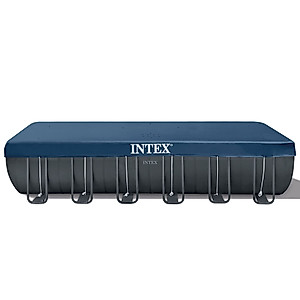 Intex Ultra XTR Frame 24' x 12' x 52" Above Ground Swimming Pool Set with Sand Filter Pump, Pool Cover, Ladder, and Protective Sun Canopy Attachment