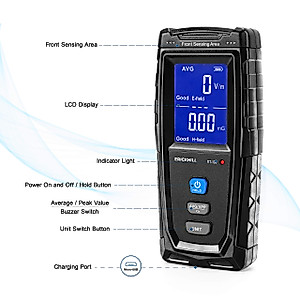 ERICKHILL EMF Meter RT-100 and Infrared Thermometer Rook400 and Meat Thermometer