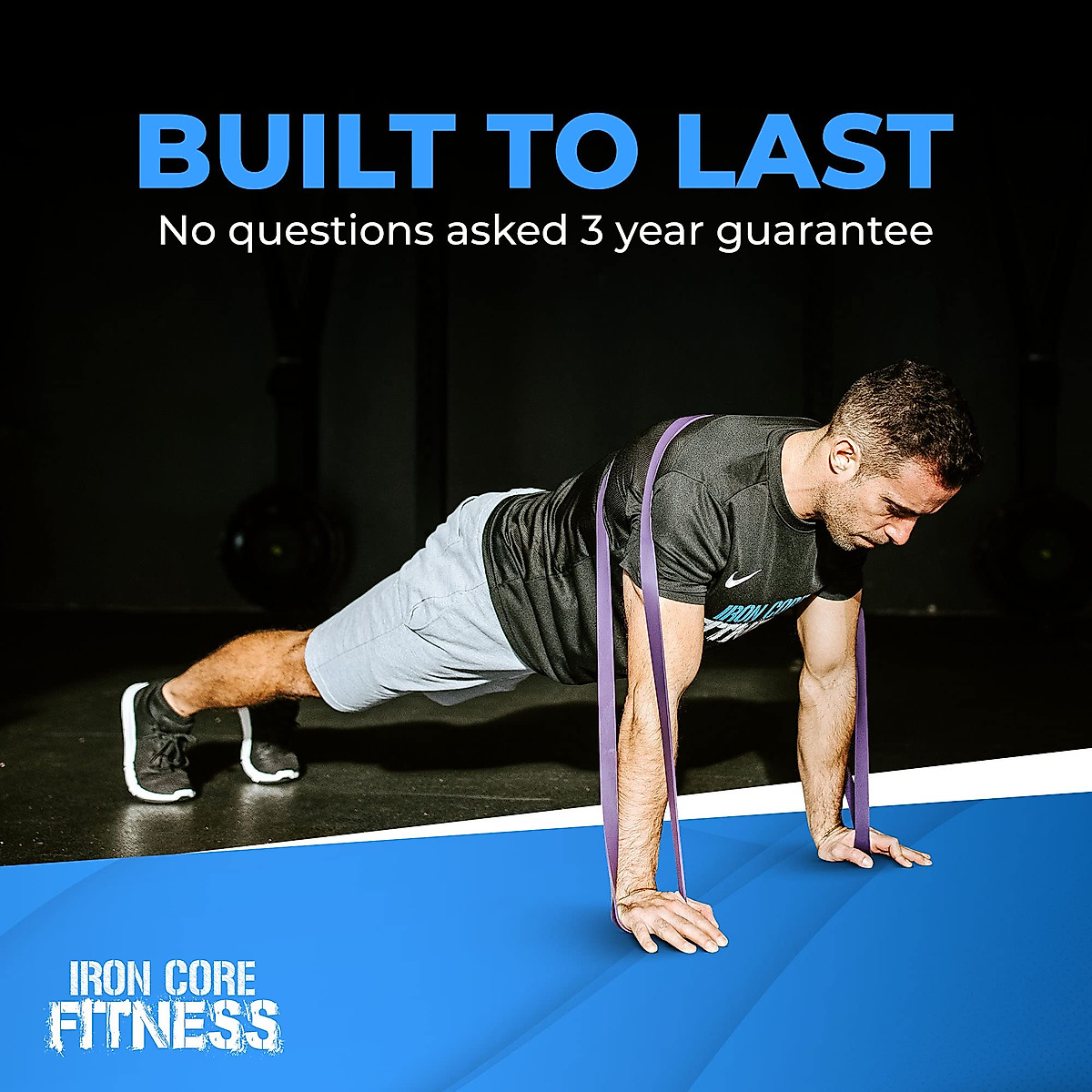 Iron Core Fitness Pull Up Resistance Exercise Power Band Set Strong for Working Out Men Gym Pull Up Assistance Bands Heavy. Purple Black Red Yellow.…