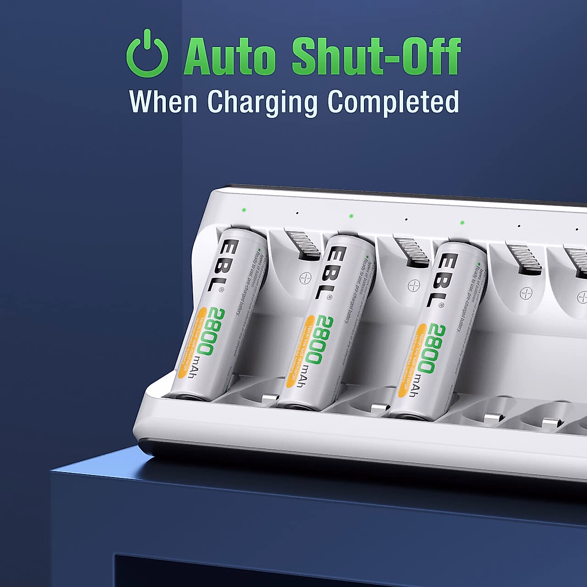 EBL AA Rechargeable Batteries,16-Pack Double A Battery (ProCyco 2800mAh) with AA AAA Battery Charger