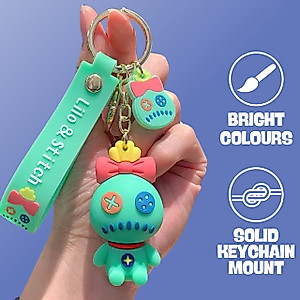 3PCS Murine And Angel Keychain Cartoon Key Chains for Kids Girls Boys Couple Keychain for Keys Backpack Bag Phone Keychain Gift for Birthday Christmas New Year