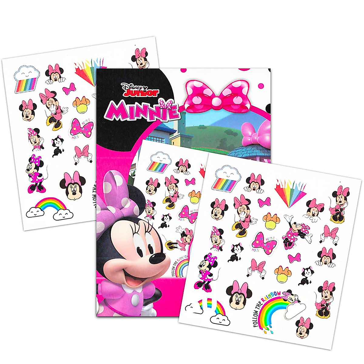Disney Tattoos Party Favor Set for Girls - 150 Temporary Tattoos Featuring Minnie Mouse, Disney Princess and Frozen with Stickers and Door Hanger (6 Tattoo Sheets)