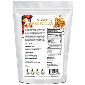 Premium Bee Pollen Granules - Product of Spain | Pleasant Aromatic Sweet Flavor | All Natural Multicolor | 100% Pure, Health Superfood Supplement, Non-GMO, 1lb