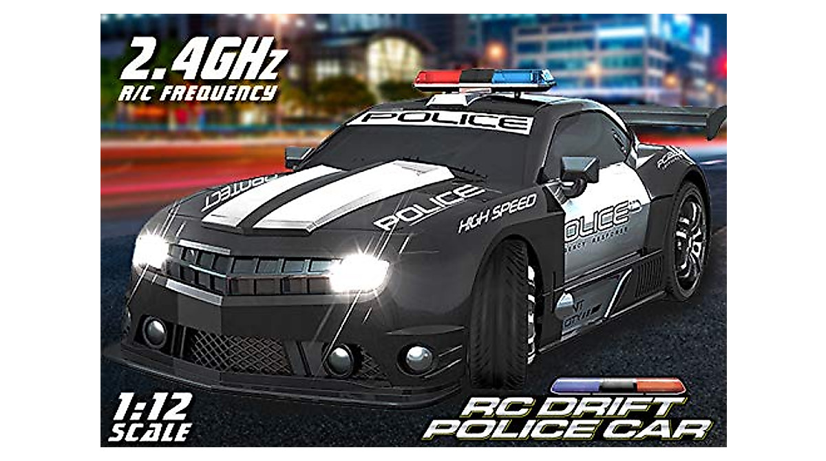 Haktoys RC Police Car - High Speed Cop Chase Fun