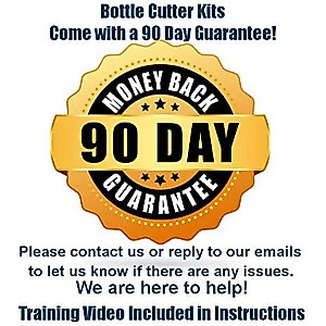 Glass Bottle Cutter Kit: Beer & Wine Bottle Cutter Tool to Make Glasses + Edge Sanding Paper & Spring-Force Technology Kit