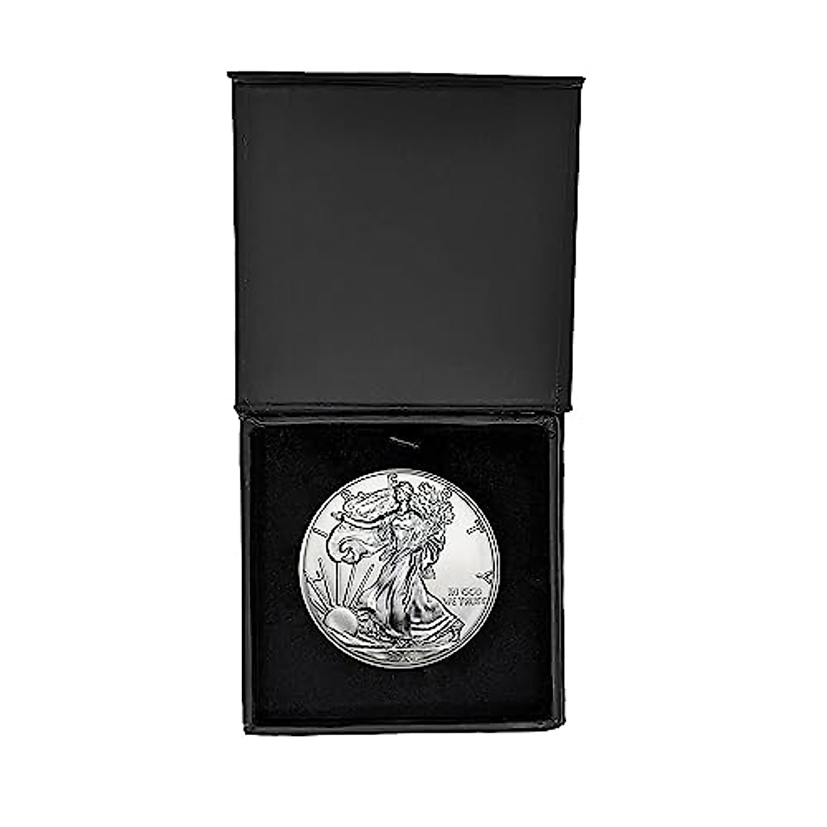 2016 - U.S. Silver Eagle in Plastic Air Tite in Magnet Close Black Gift Box - Gem Brilliant Uncirculated Dollar US Mint Uncirculated