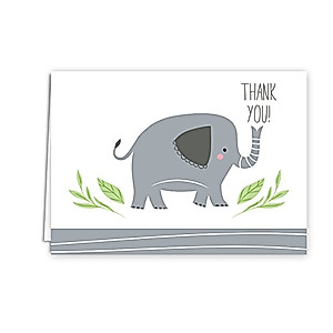 Jungle Animal Baby Child Thank You Greeting Cards / 36 Note Cards / 6 Safari Thanks Designs