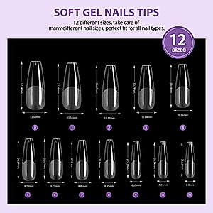 SAVILAND Gel X Kit: Gel Nail Kit with Nail Drill 0.5Oz Nail Glue Gel 500PCS Long Coffin Acrylic Nail Tips U V Light Beginner-Friendly Gel Kit with Everything Home Salon DIY Nail Art Manicure Gift